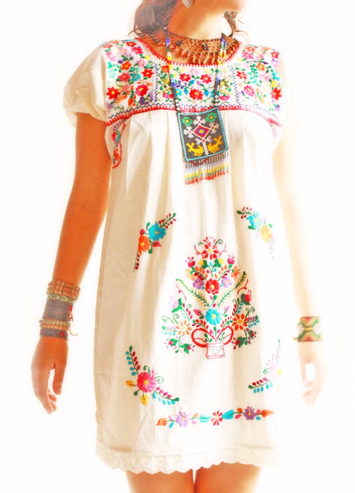 Handmade Mexican Dress from Aida Coronado Mexico embroidered dress ...